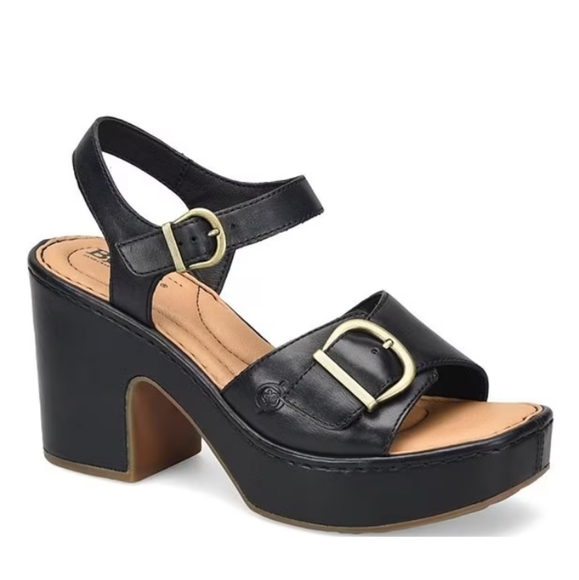 Born | Shoes | Born The Browyn Leather Black Leather Sandals 45 | Poshmark
